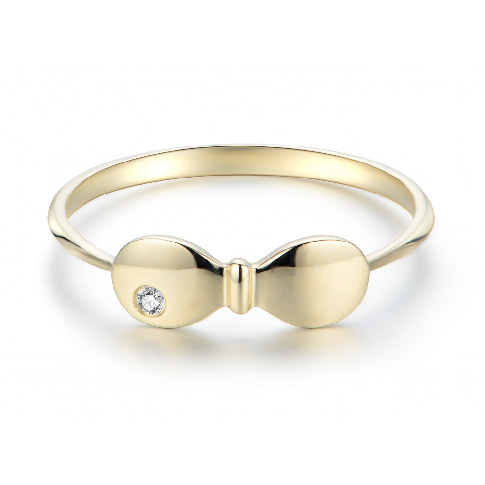 Ha Yoon Bezel Ring 14K Rose Gold